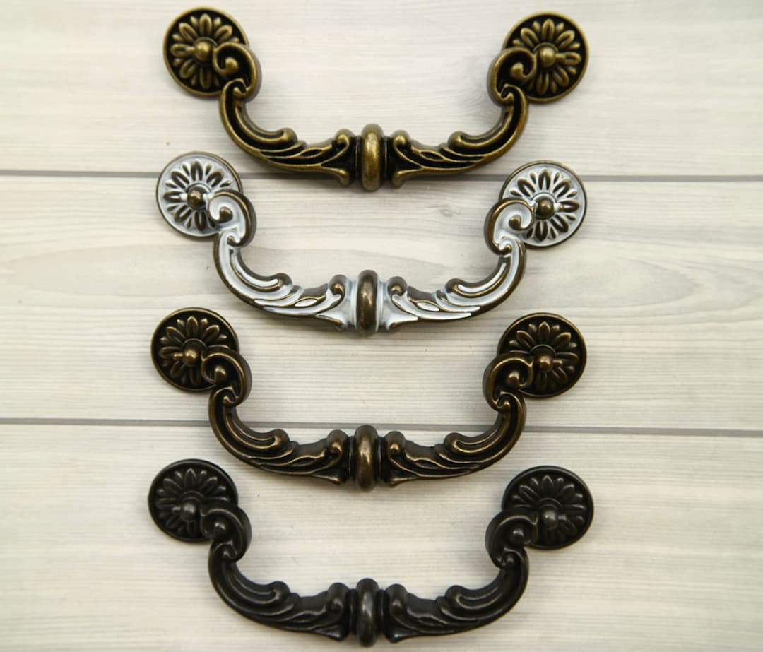 5 9 Black Drop Bail Drawer Pull White Antique Bronze Dresser Swing