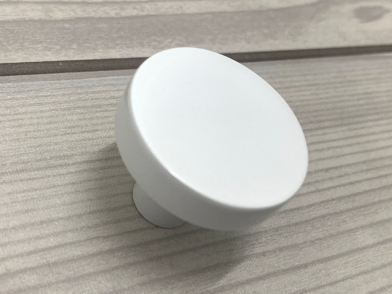 White Drawer Dresser Knob Kitchen Cupboard Handle Round Knob | Etsy