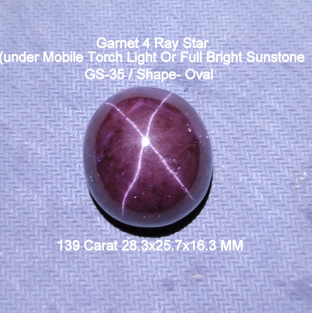 139 Carats Natural 4-ray Star Garnet Oval Shape - Etsy