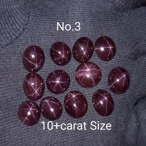 Natural 6-ray Star Garnet Cabochon Gemstone, Handmade Making Jewelry ...