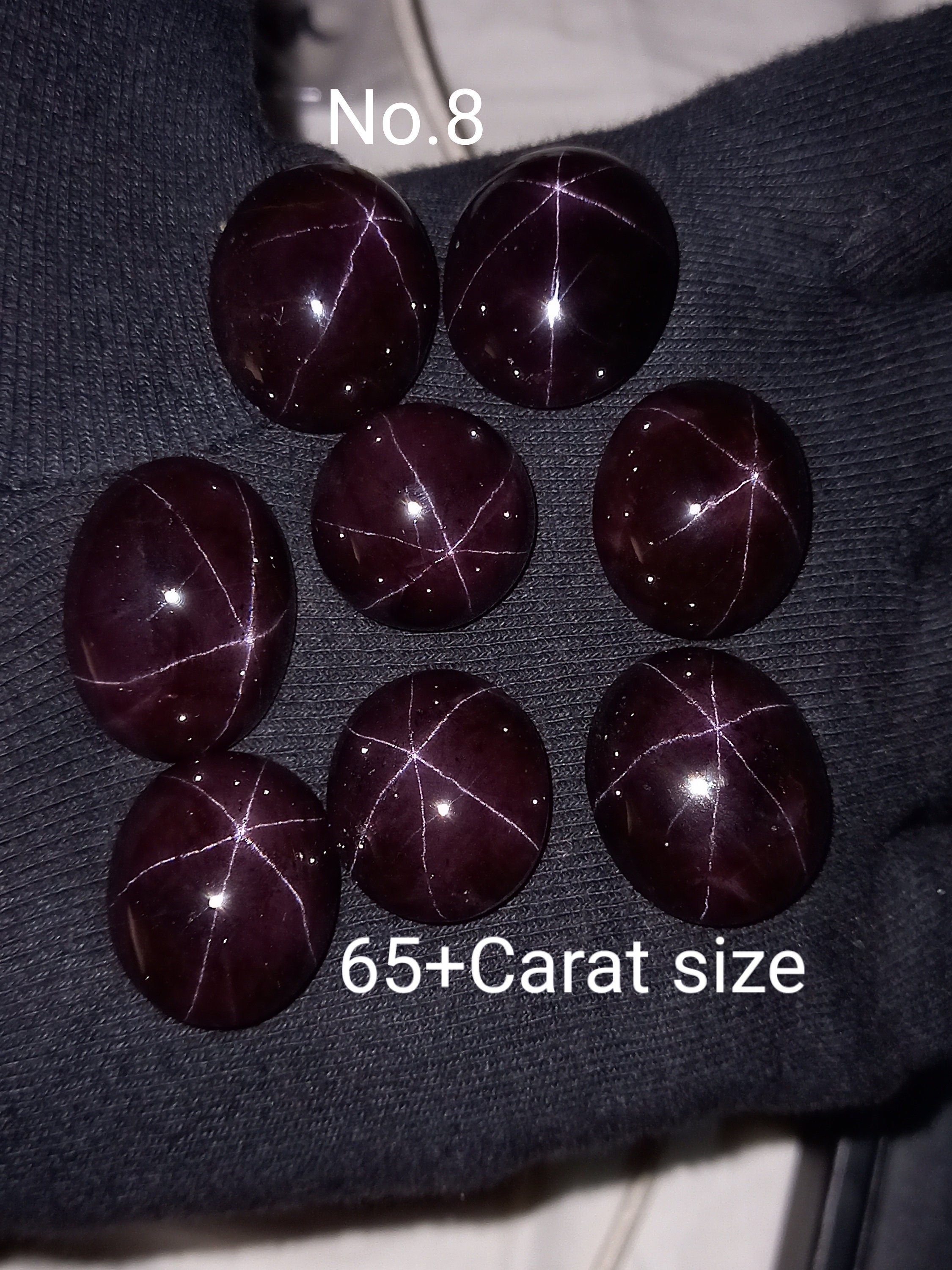Natural 6-ray Star Garnet Cabochon: Handmade Jewelry Making Gemstone - Etsy