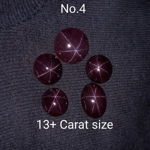 Natural 6-ray Star Garnet Cabochon Gemstone, Handmade Making Jewelry ...