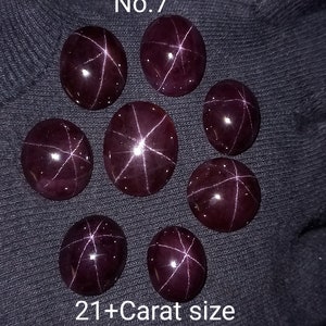 Natural 6-ray Star Garnet Cabochon Gemstone, Handmade Making Jewelry ...