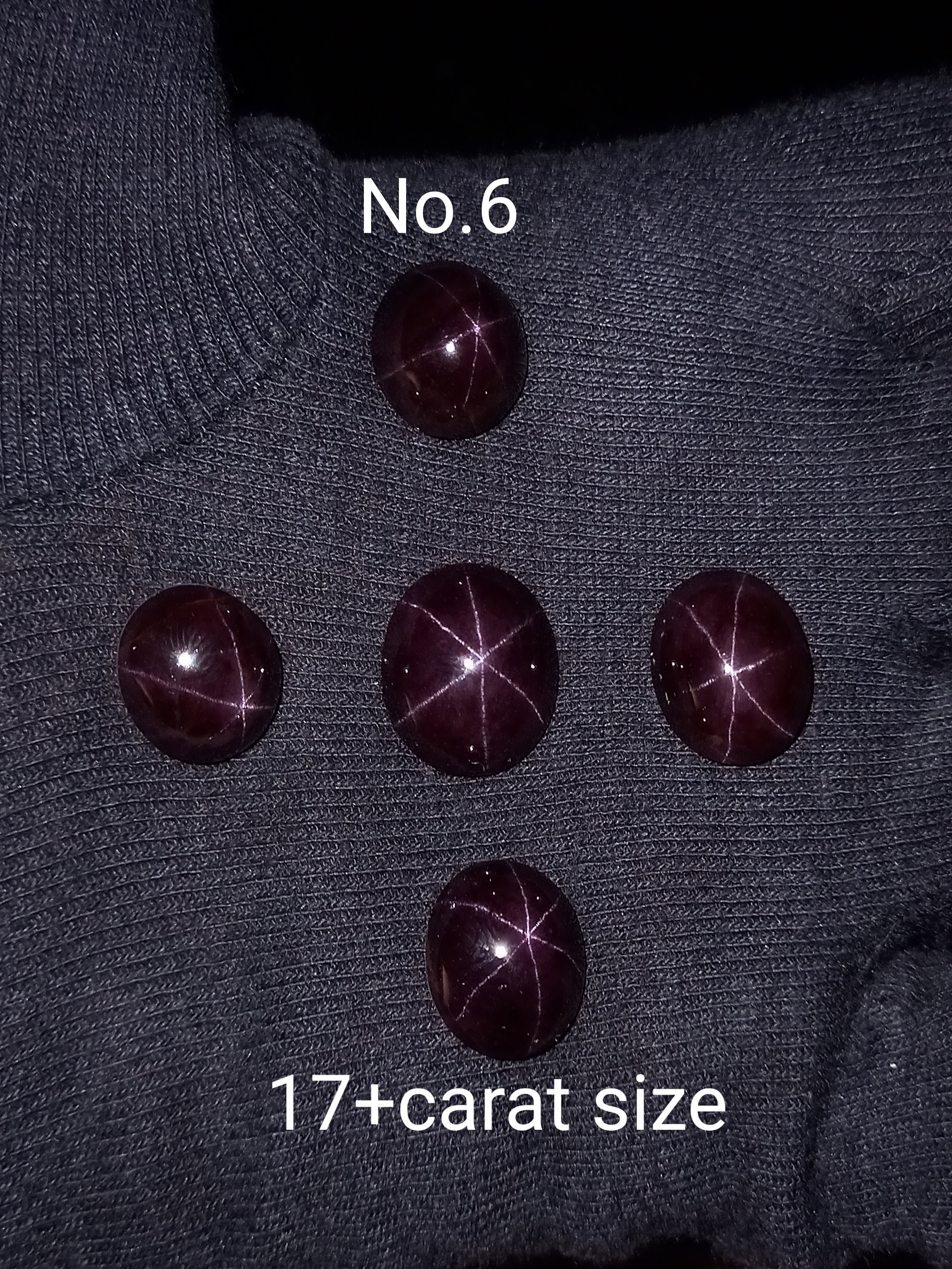 Natural 6-ray Star Garnet Cabochon: Handmade Jewelry Making Gemstone - Etsy