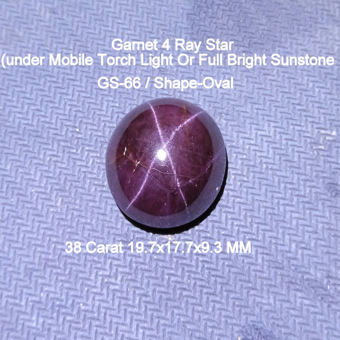 38 Carat 19.7x17.7x9.3 MM 100 % Natural Deep Purple Reddish Color 4-ray ...