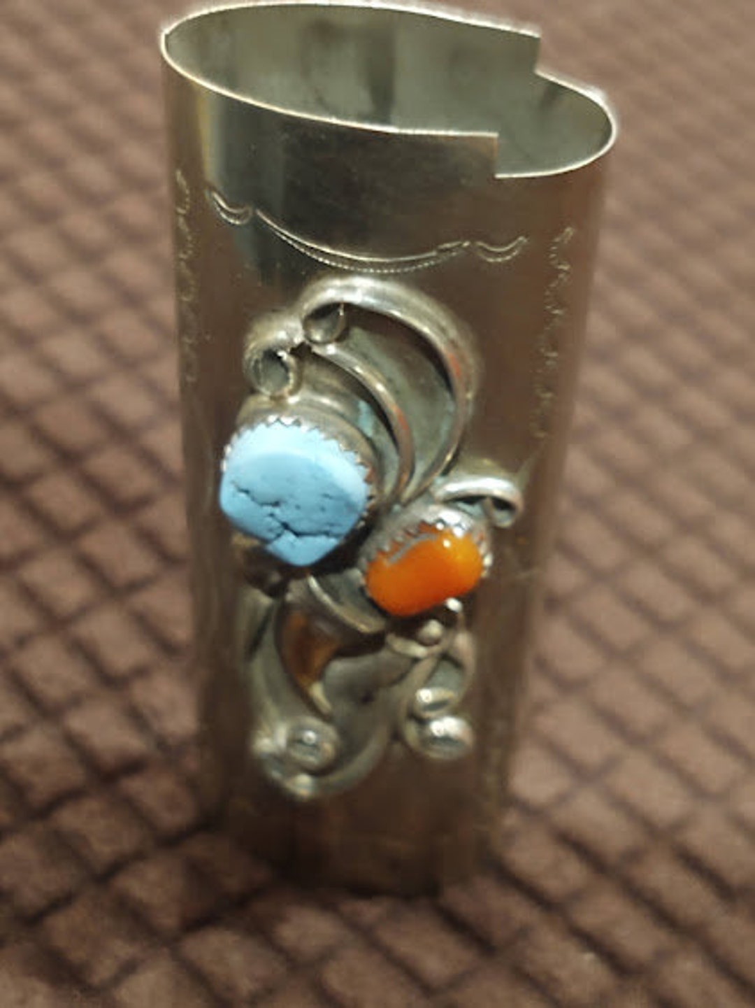 Vintage Silver Lighter Cover - Etsy