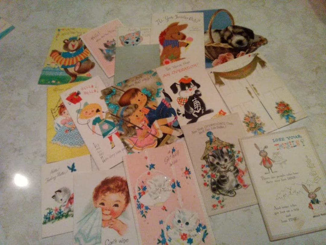 Vintage Get Well Cards - Etsy