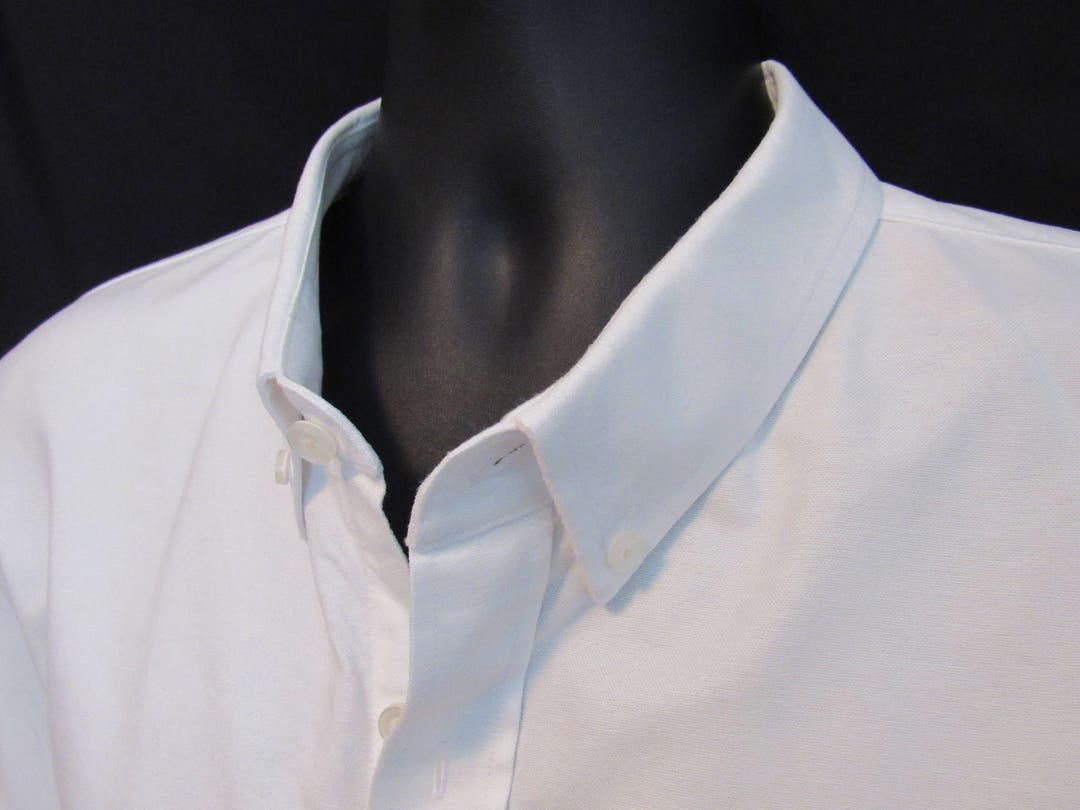 Untuckit, Button Down Collar, Solid White, *17 3/4" - Etsy