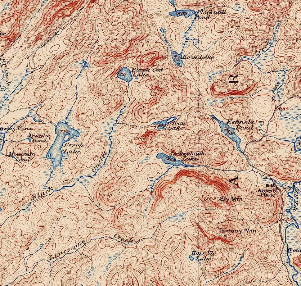 Piseco Lake, NY - Restored Vintage Map - Etsy
