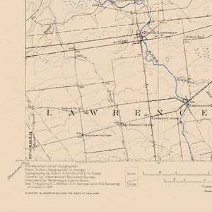 Moira, NY - Restored Vintage Map - Etsy