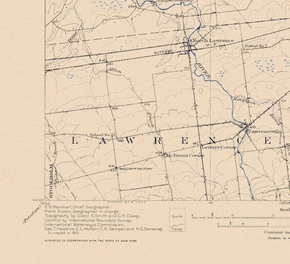 Moira, NY Restored Vintage Map - Etsy