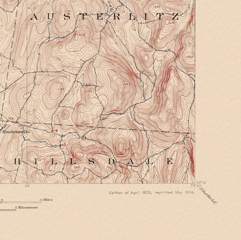 Kinderhook NY Restored Vintage Map - Etsy