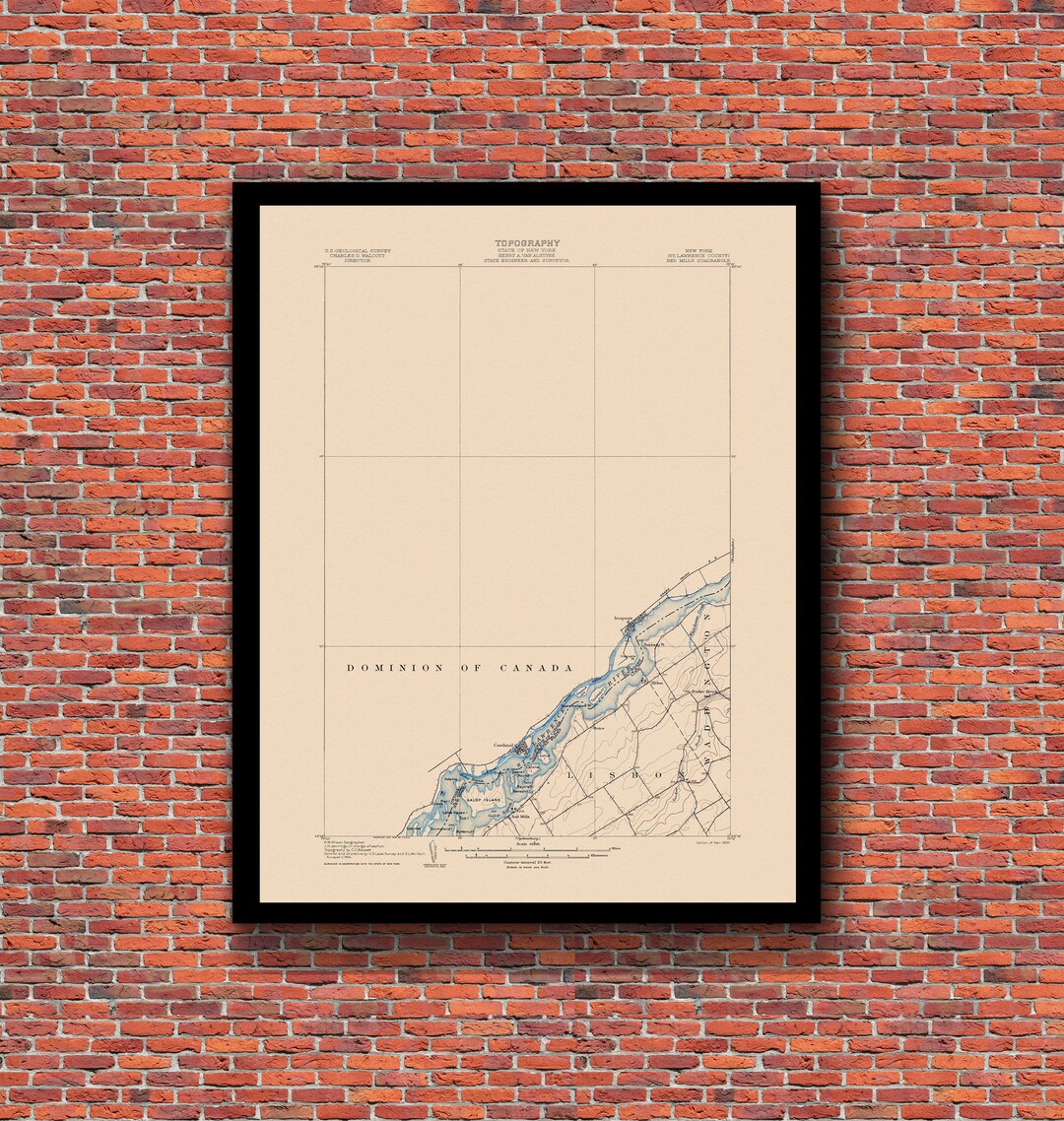 Red Mills, NY - Restored Vintage Map - Etsy