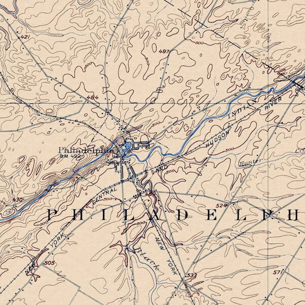 Antwerp, NY - Restored Vintage Map - Etsy