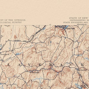 Copake, NY - Restored Vintage Map - Etsy