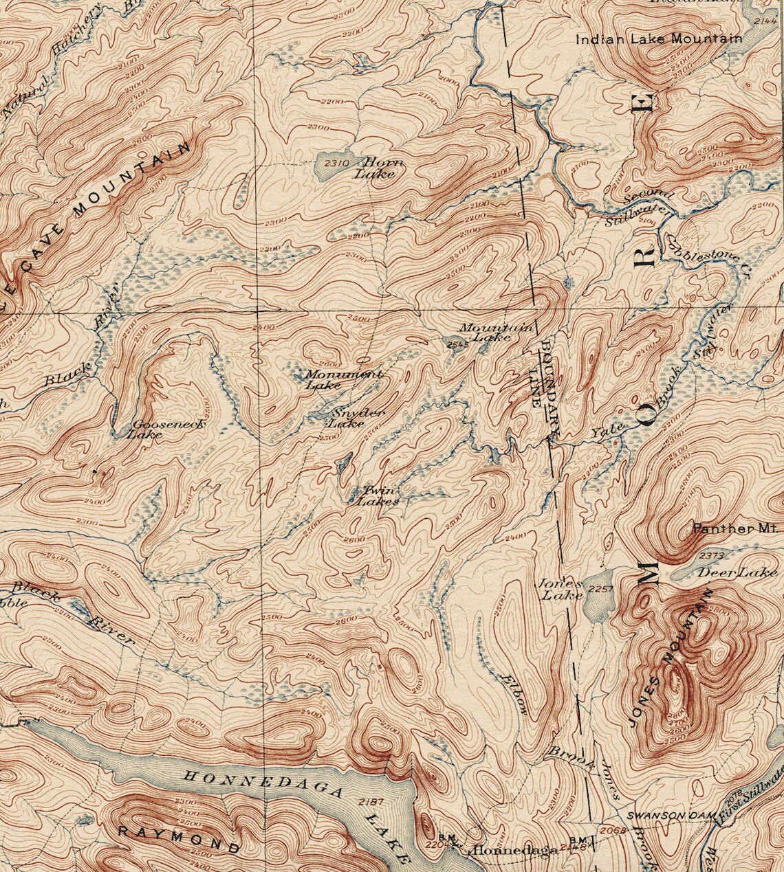 Old Forge, New York (adirondacks) Vintage Map (1901) - Etsy