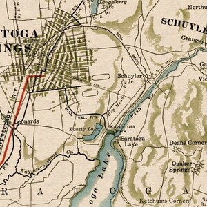 Schenectady Railway - Capital Region Vintage Map (albany, Schenectady ...