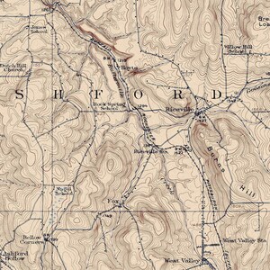 Ellicottville, NY - Restored Vintage Map - Etsy
