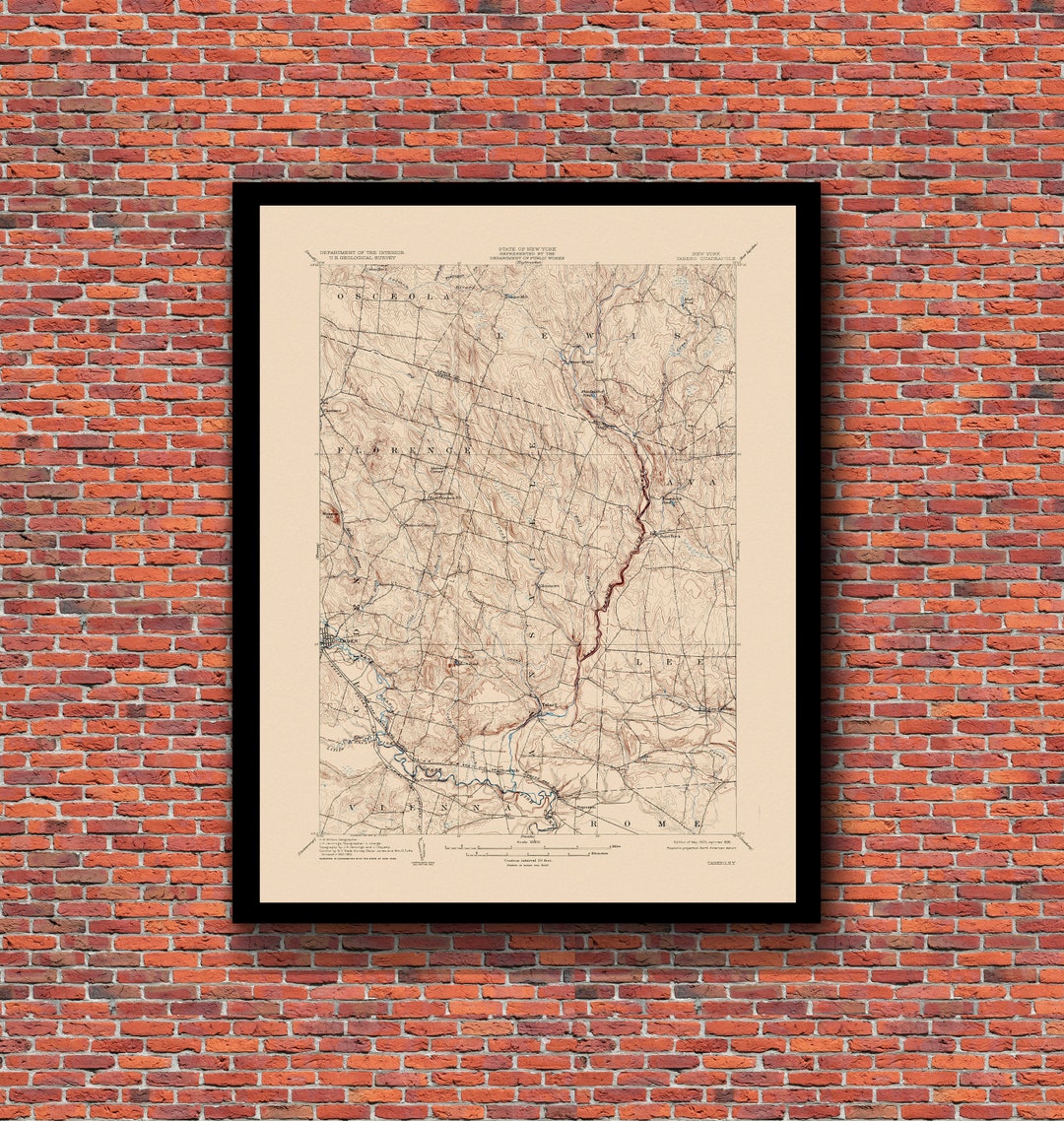Taberg, NY - Restored Vintage Map - Etsy