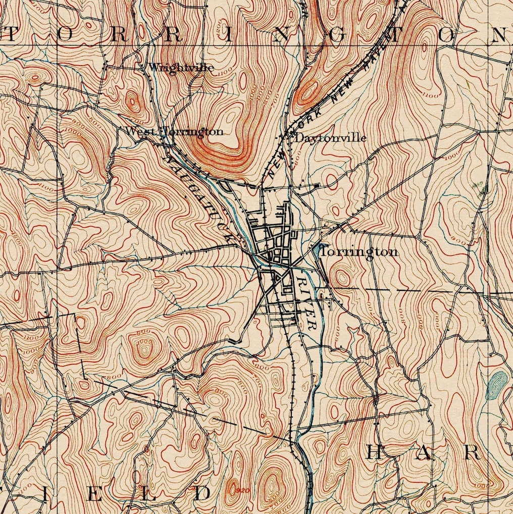 Winstead CT Restored Vintage Map - Etsy