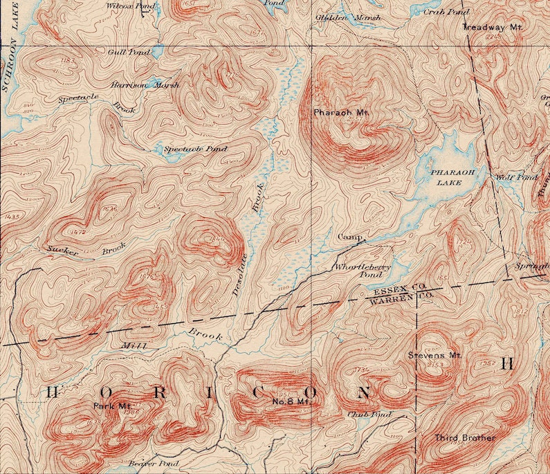 Paradox Lake, NY - Restored Vintage Map - Etsy