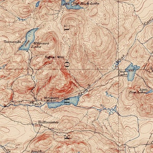 Piseco Lake, NY - Restored Vintage Map - Etsy