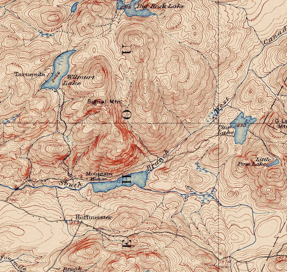 Piseco Lake, NY - Restored Vintage Map - Etsy