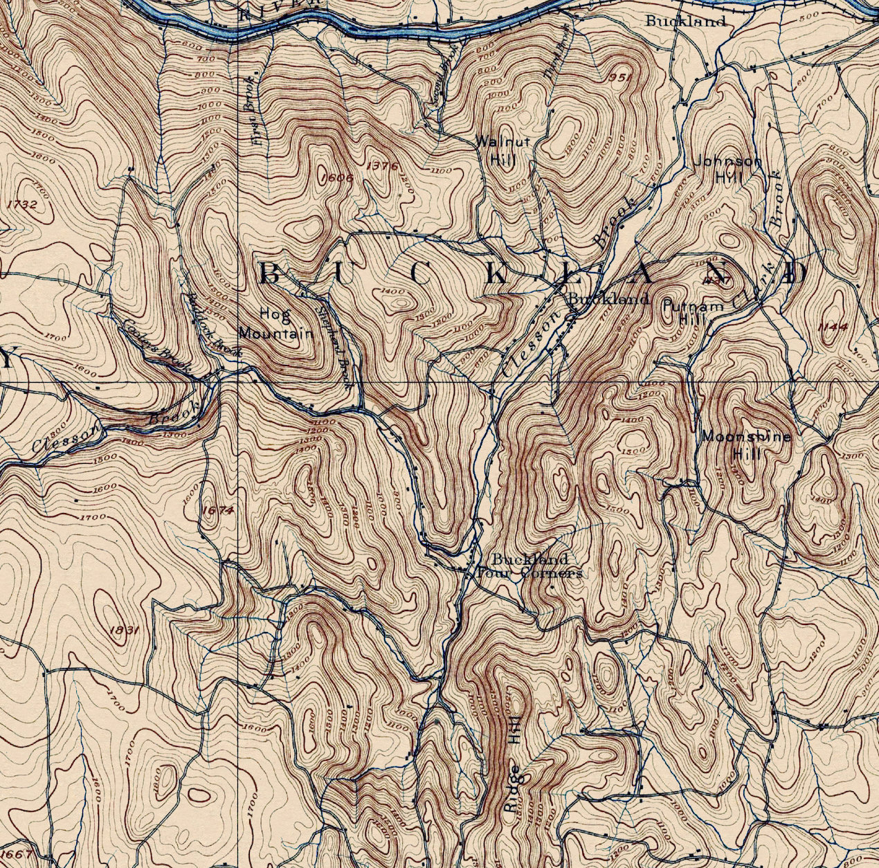 Hawley, MA - Restored Vintage Map - Etsy