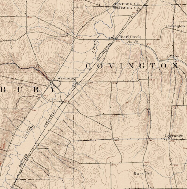 Batavia NY Restored Vintage Map - Etsy