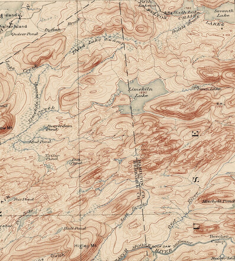 Old Forge, New York (adirondacks) Vintage Map (1901) - Etsy