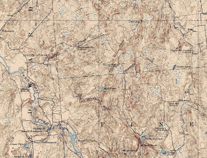 Russell, NY Restored Vintage Map - Etsy