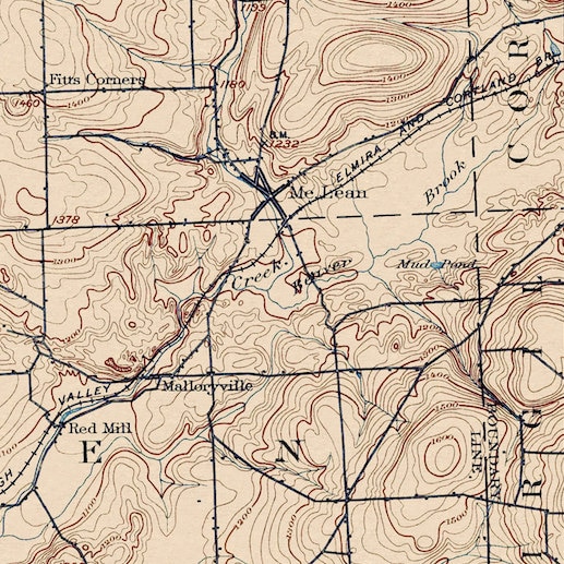 Moravia, NY Restored Vintage Map - Etsy