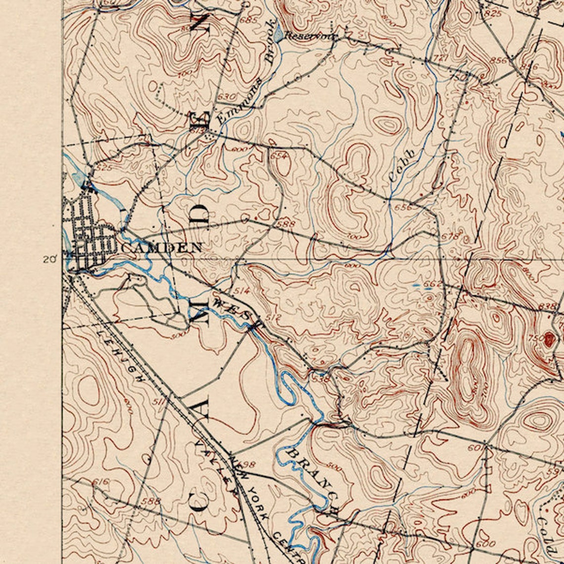 Taberg NY Restored Vintage Map - Etsy
