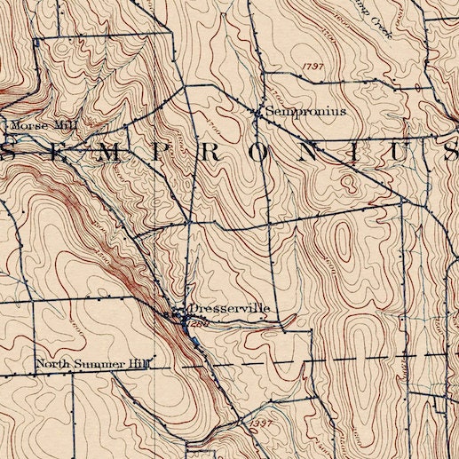 Moravia, NY - Restored Vintage Map - Etsy