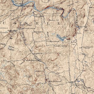 Russell, NY - Restored Vintage Map - Etsy