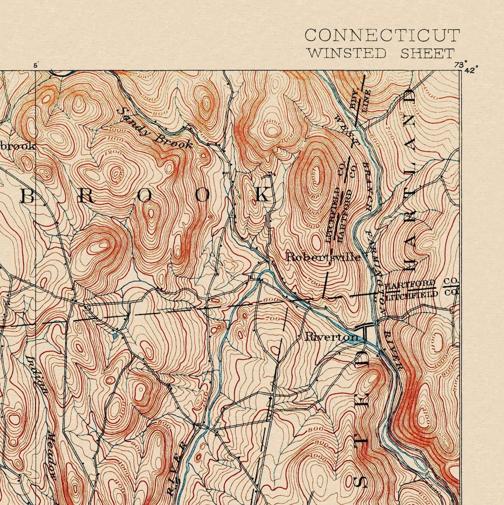 Winstead CT Restored Vintage Map - Etsy