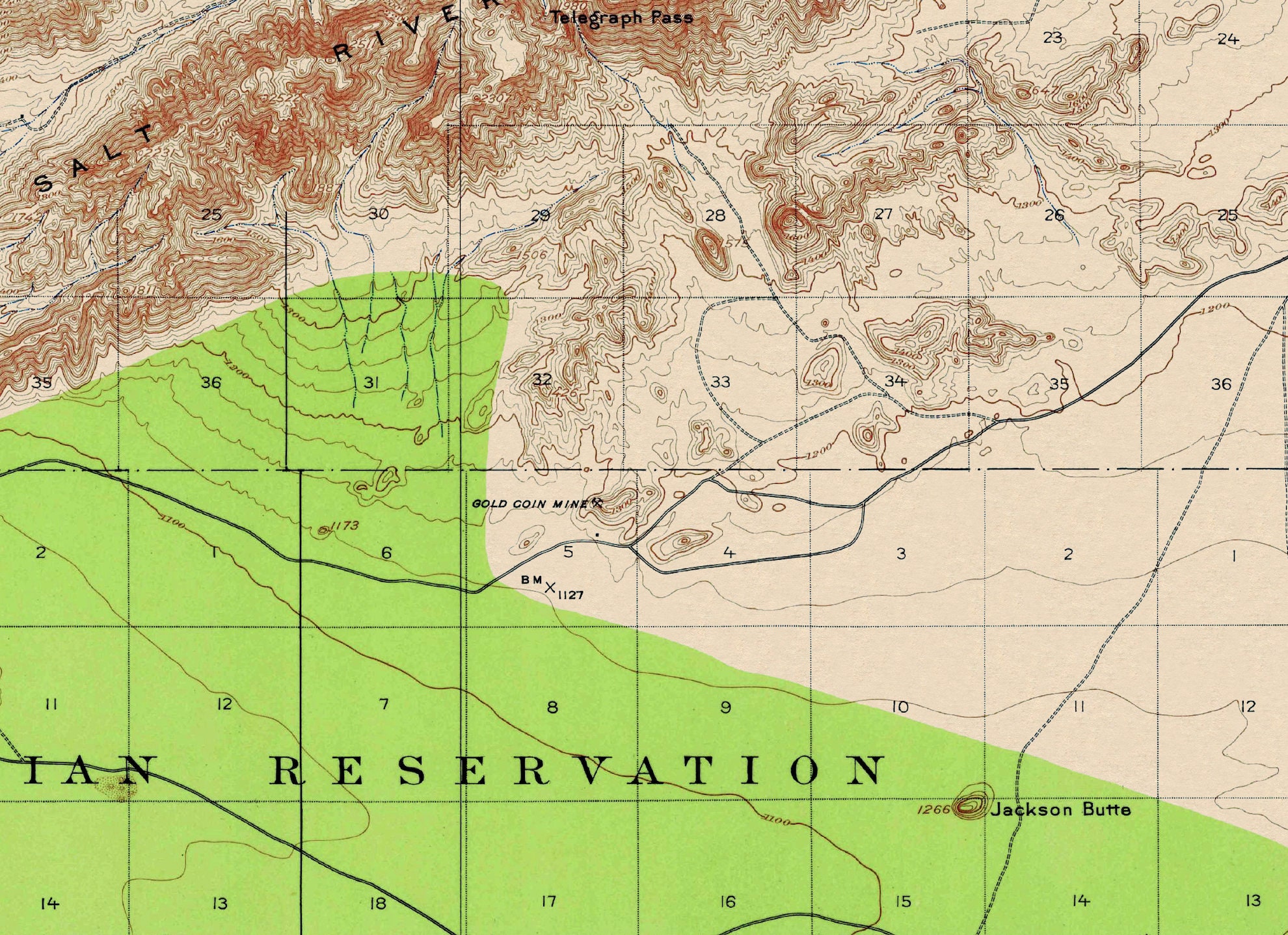 Phoenix, Arizona Vintage Topographic Map (1912) - Etsy