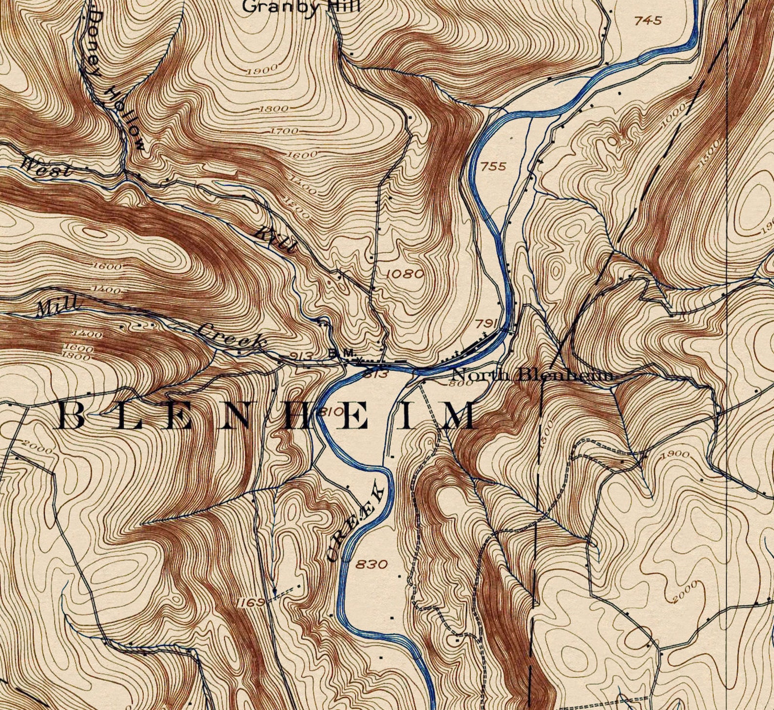 Gilboa NY Vintage Map 1903/1938 - Etsy