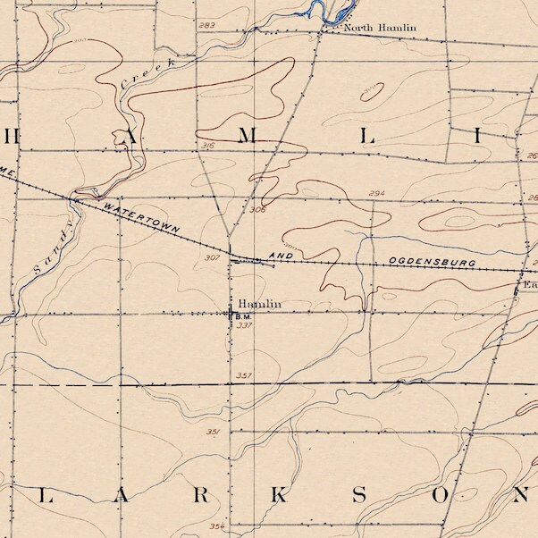 Hamlin, NY Restored Vintage Map - Etsy