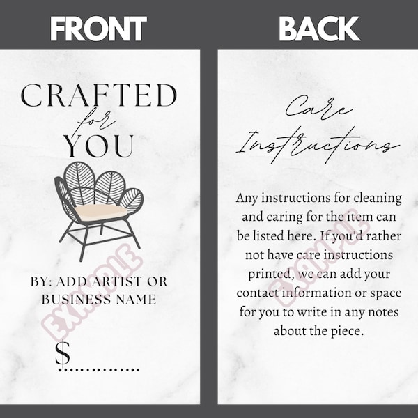 Retail Swing Tag - Etsy