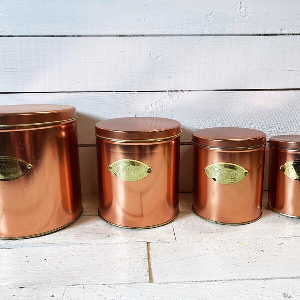 Copper Canisters - Etsy
