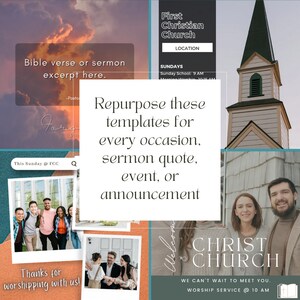 Church Social Media Posts, Church Marketing Templates, Christian Social ...