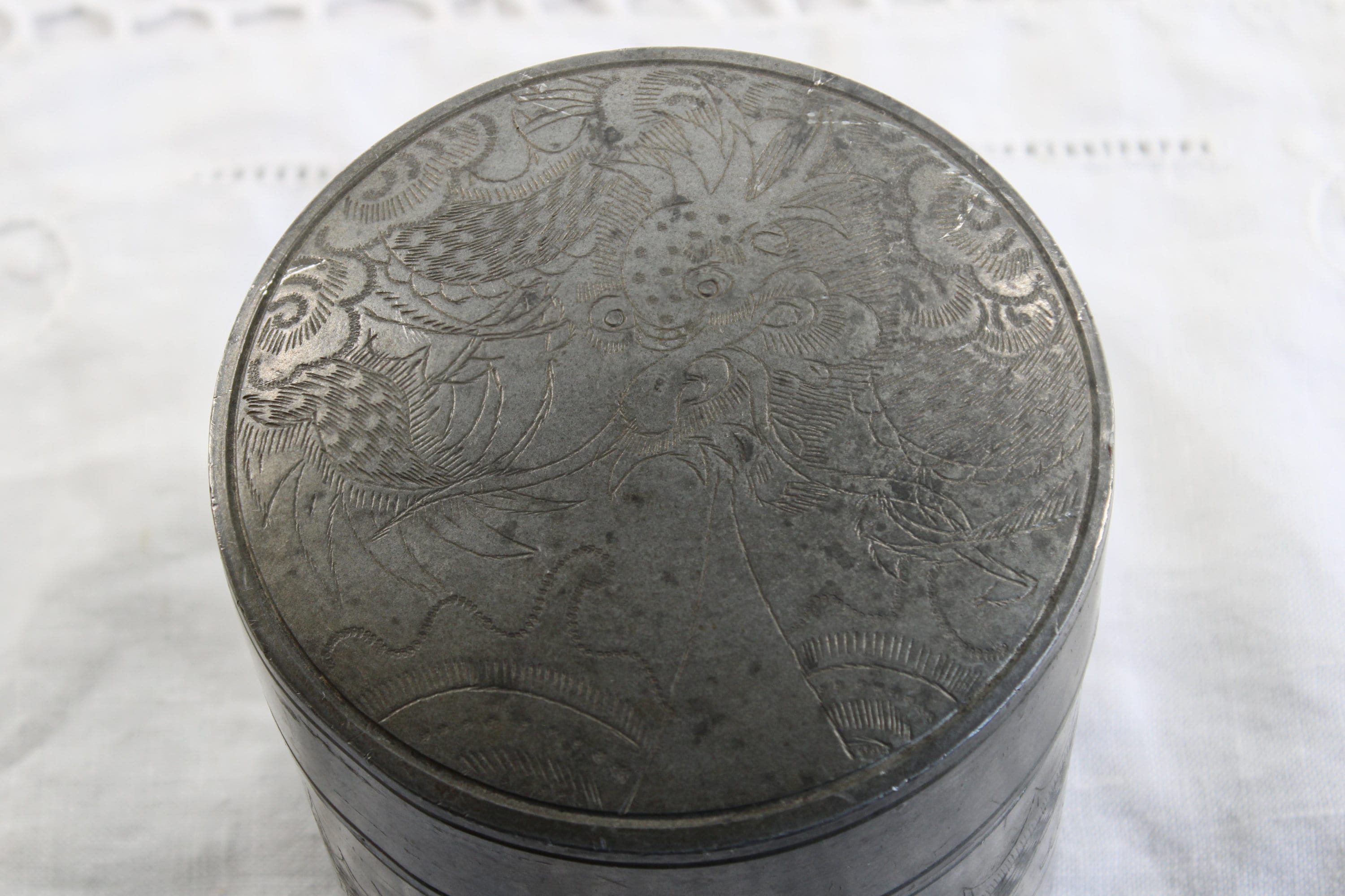 Antique Kut Hing Swatow Pewter Tea Caddy - Etsy