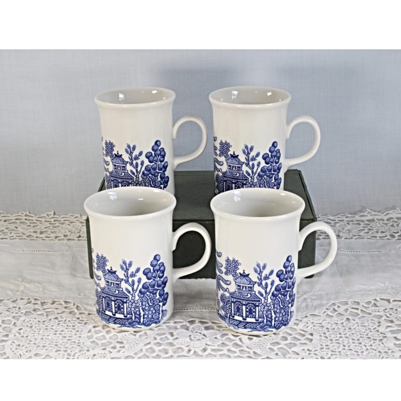 Blue Willow Mugs - Etsy