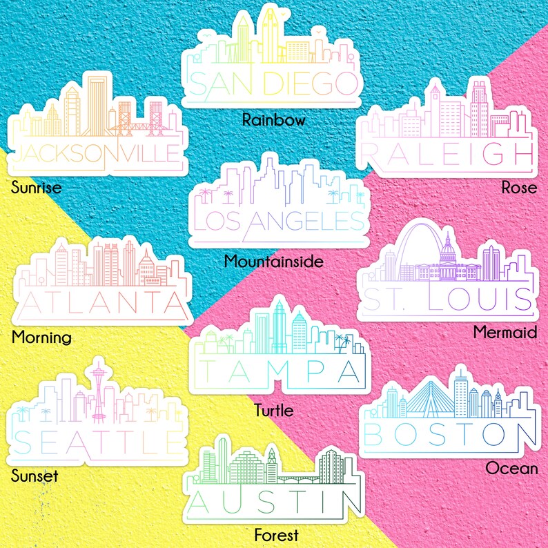 Baltimore Skyline Sticker Maryland Skyline Sticker Baltimore - Etsy