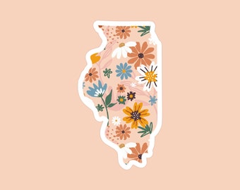 Illinois State Stickers - Etsy