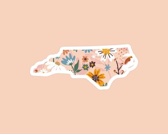 North Carolina State Sticker - Etsy