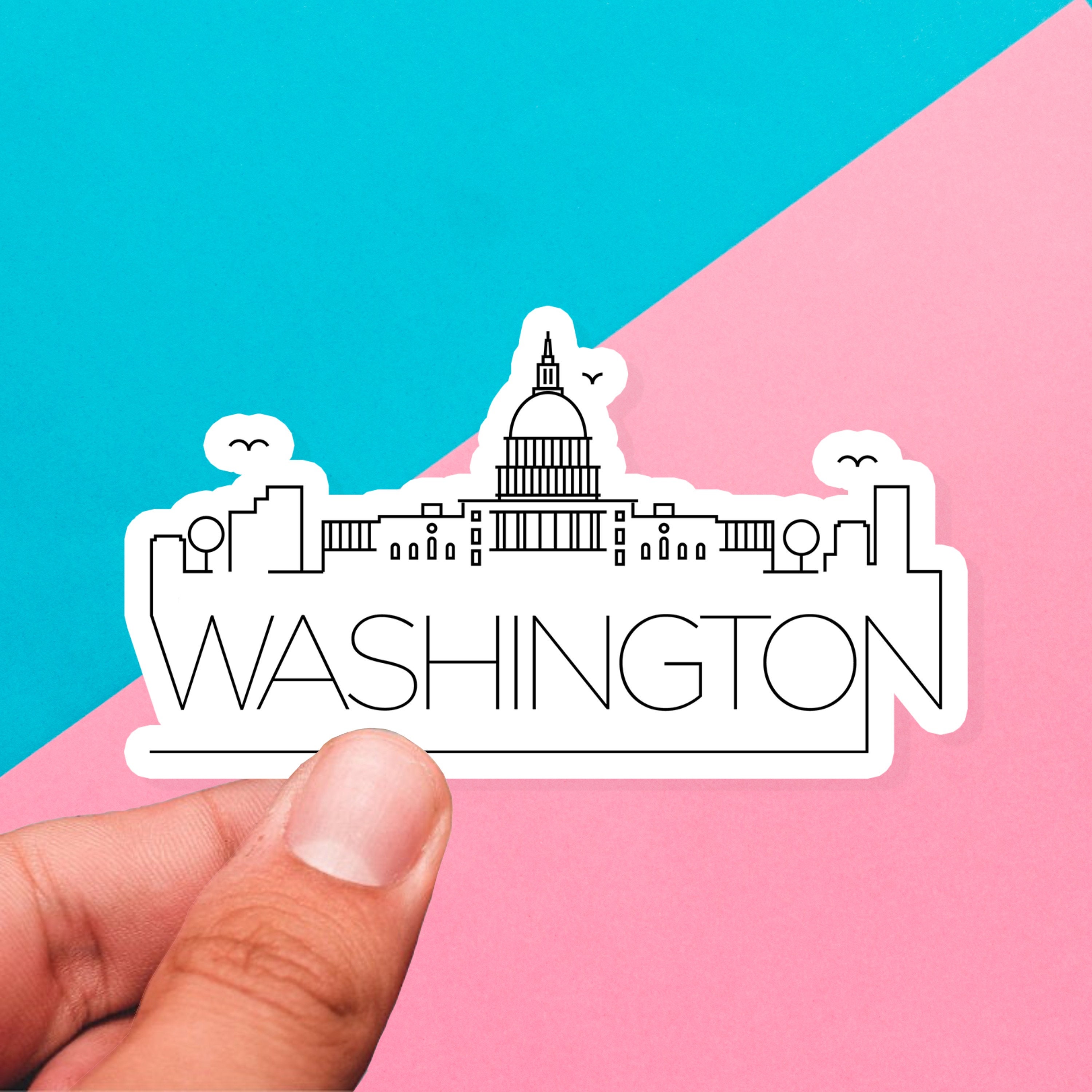 Washington DC Skyline Sticker DC Skyline Sticker Washington | Etsy