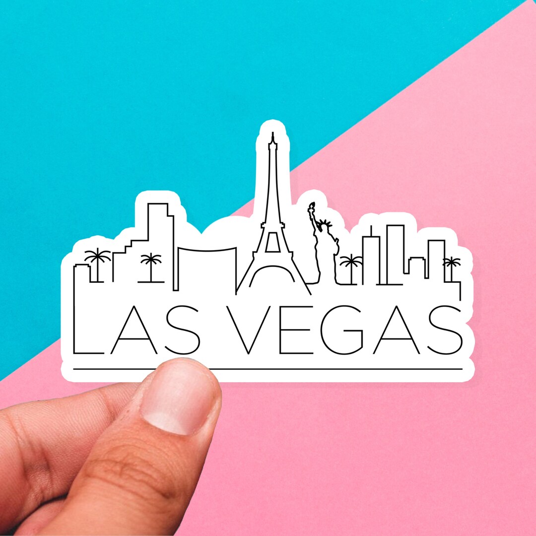 Las Vegas Skyline Sticker Nevada Skyline Sticker Las Vegas - Etsy