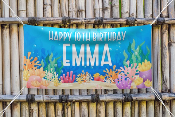 Under the Sea Birthday Banner Happy Birthday Banner | Etsy